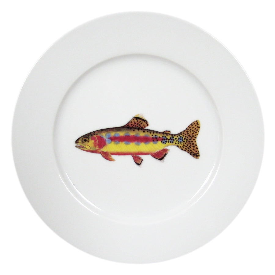 Richard Bramble Golden Trout 19cm Flat Rimmed Plate — Richard Bramble Store