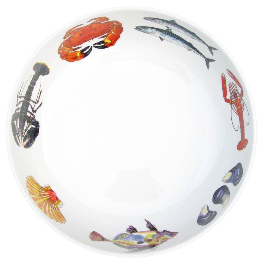 Fish & Shellfish 28cm Bowl porcelain bowl by Richard Bramble with ...