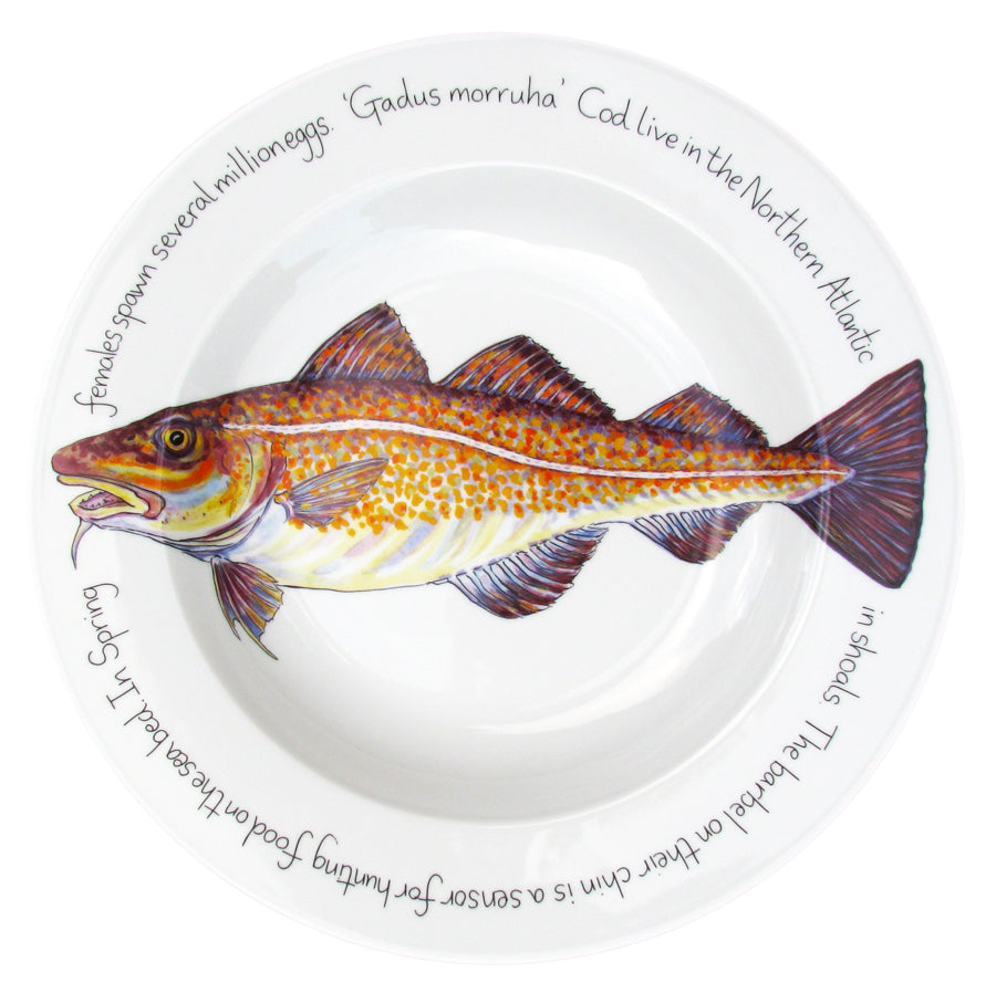 Cod 30cm Deep Rimmed Porcelain Plate | Richard Bramble — Richard ...