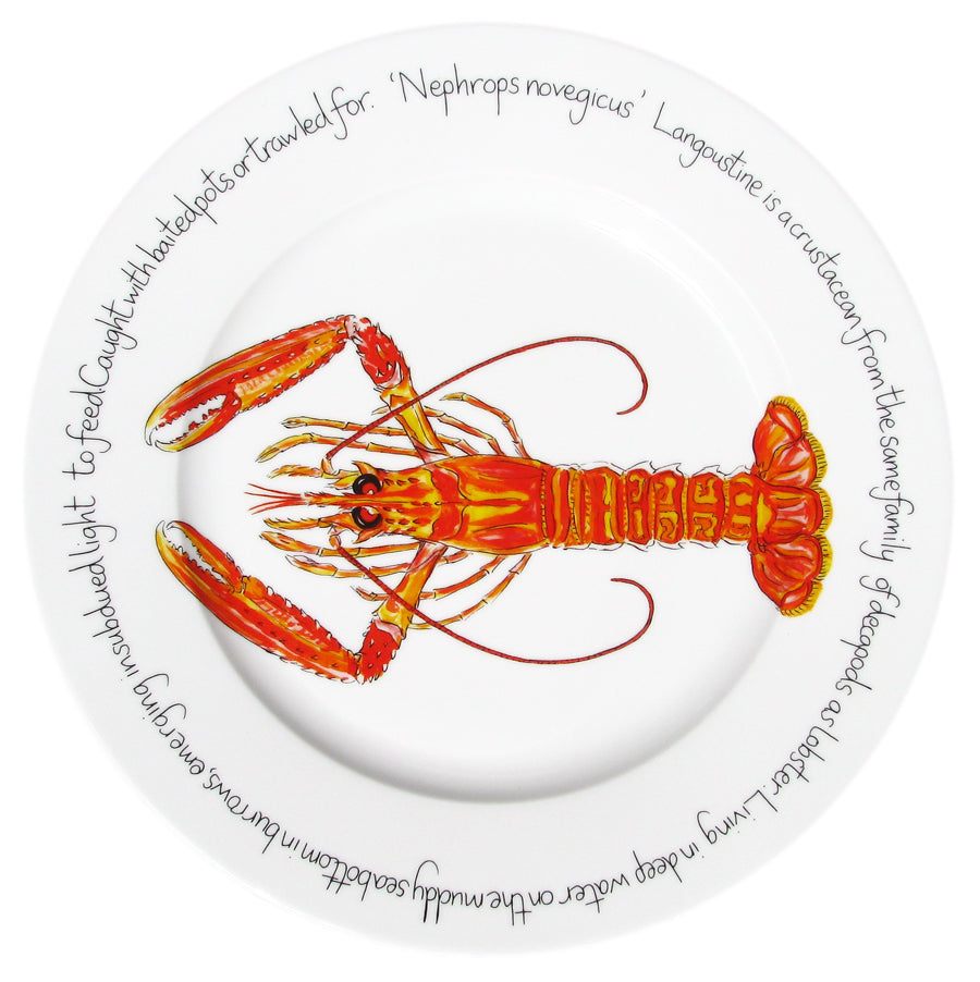 Langoustine 30cm Flat Rimmed Plate | Richard Bramble — Richard Bramble ...