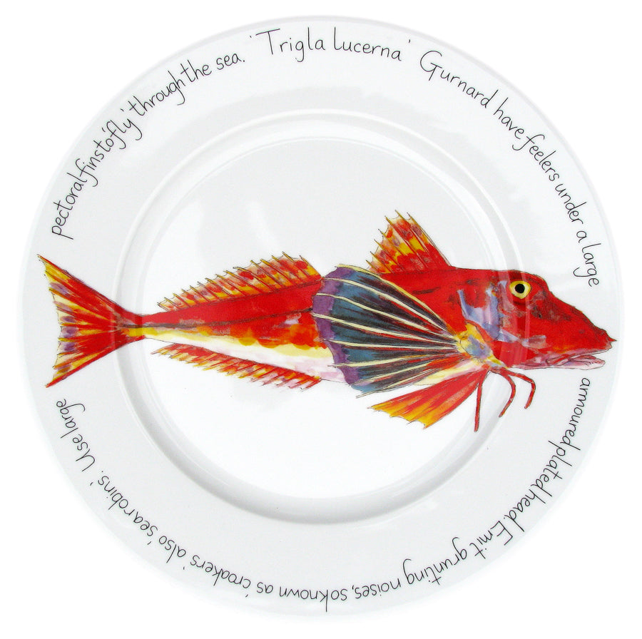 Gurnard 30cm Flat Rimmed Plate | Richard Bramble — Richard Bramble Store