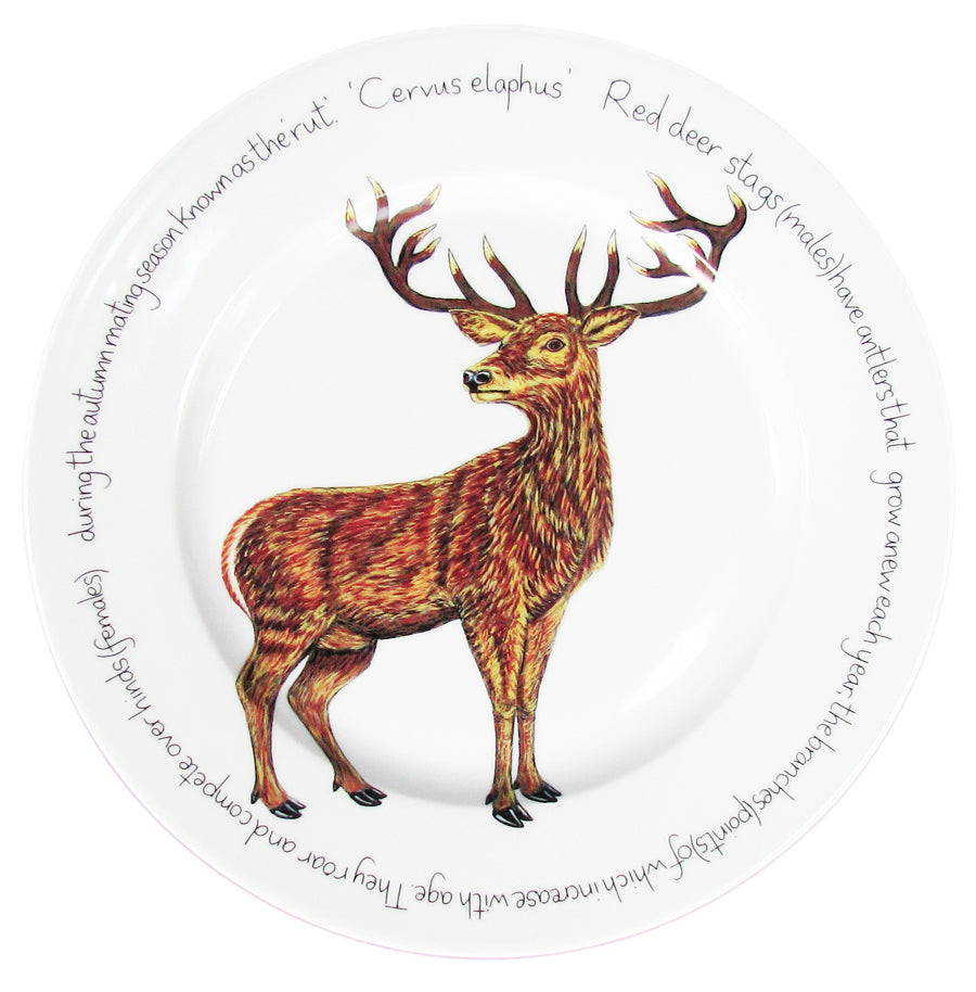 Stag standing 30cm Plate | Richard Bramble — Richard Bramble Store