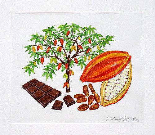 Cacoa Tree & Chocolate Bar Original Painting — Richard Bramble Store