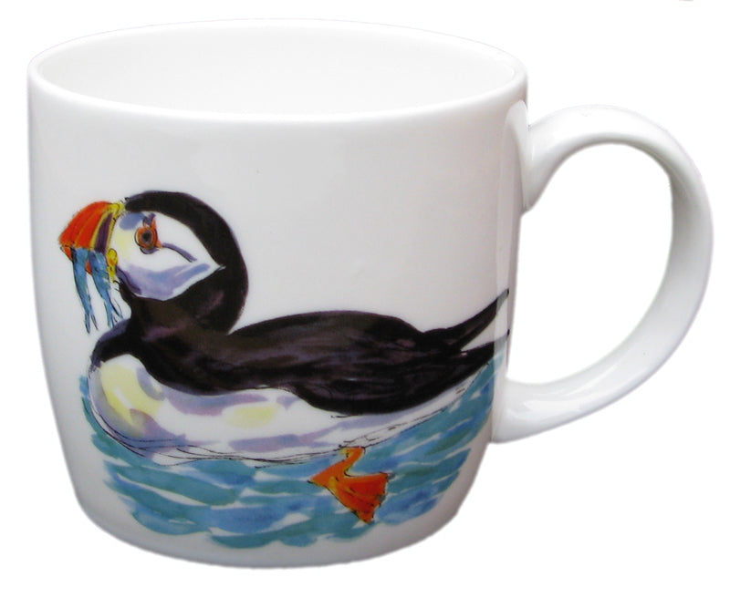 Puffin Medium Mug round sided | Richard Bramble — Richard Bramble Store